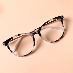 Pretty Hand-made Reading Glasses | Cat-eye Shape, Pink Tortoise Shell ...