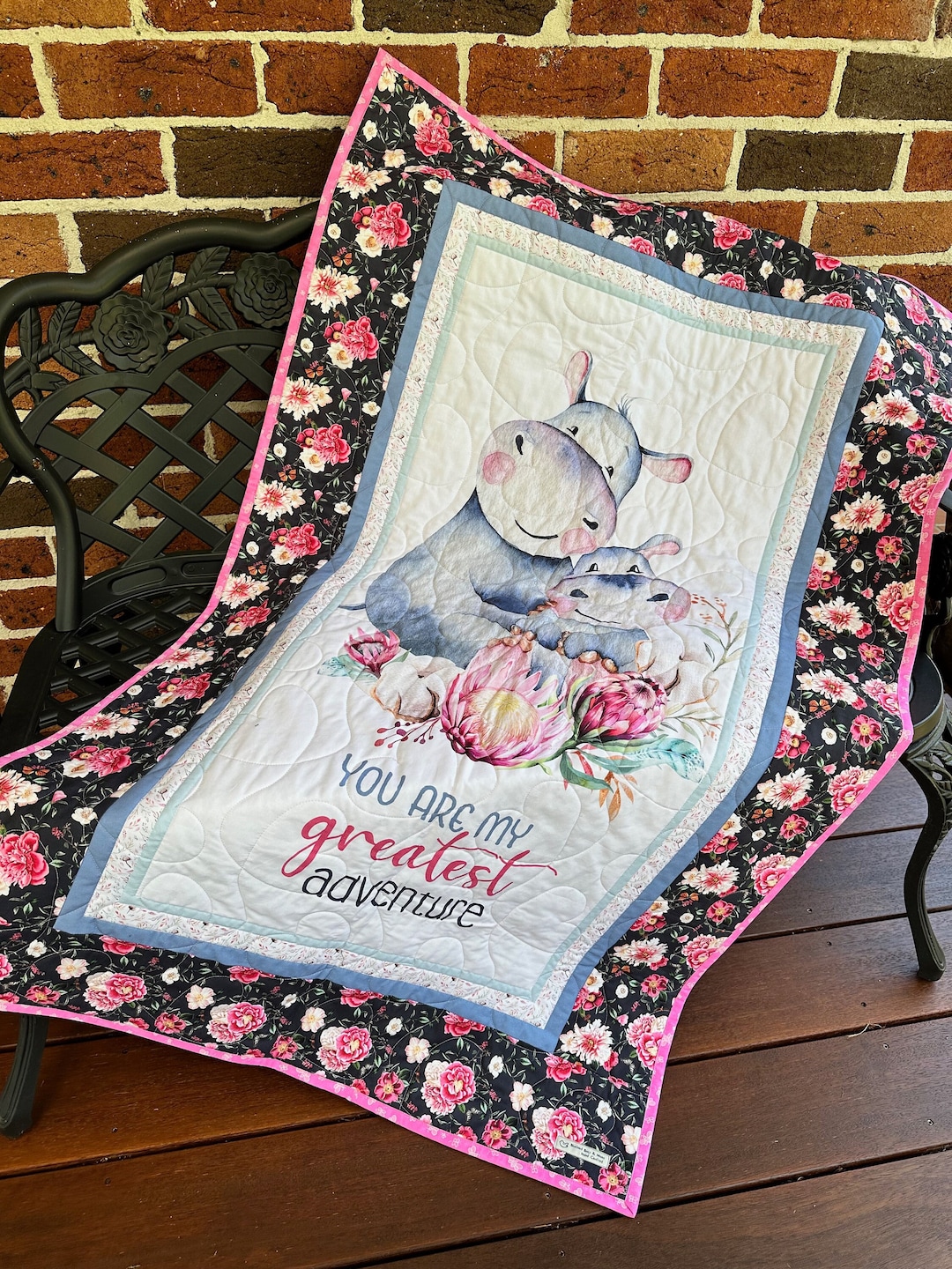 Handmade Cot Quilt, Patchwork Quilt, Baby Quilt, Baby Girl Quilt. Baby ...