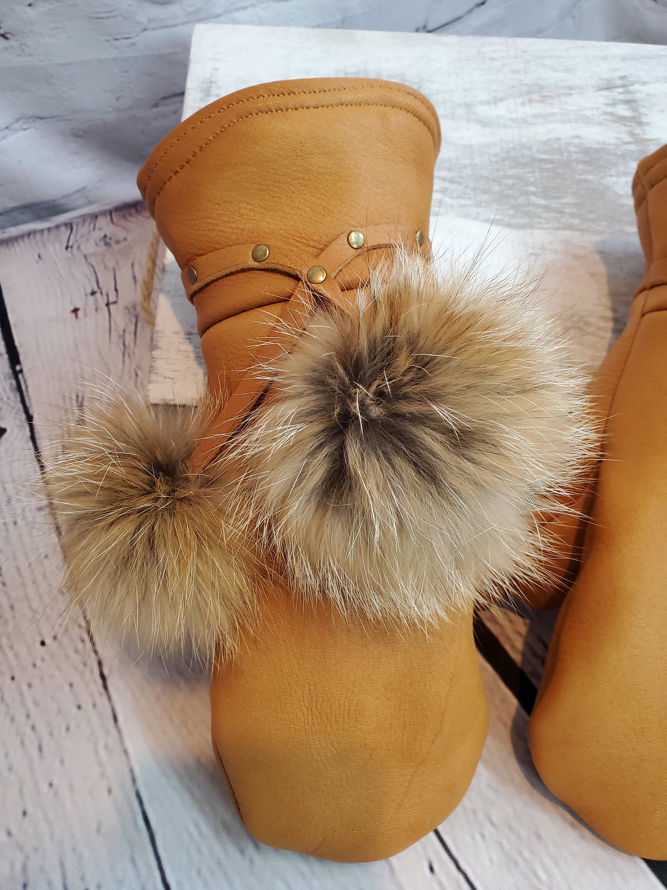 Red Fox Pom-pom Mitten - Etsy