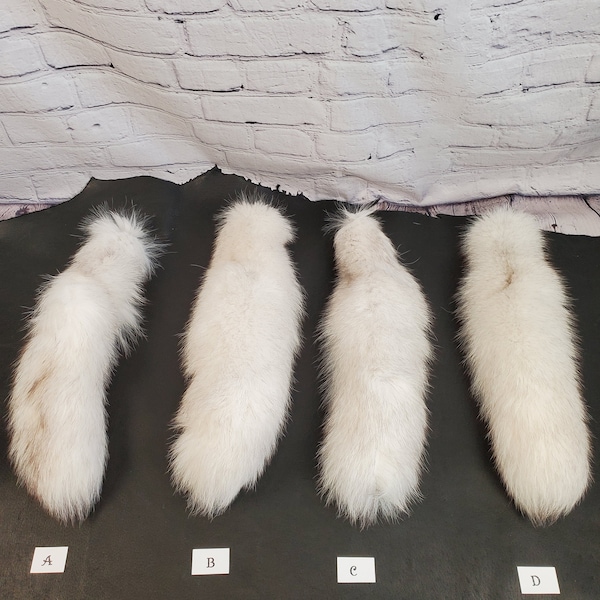 White Fox Tail - Etsy