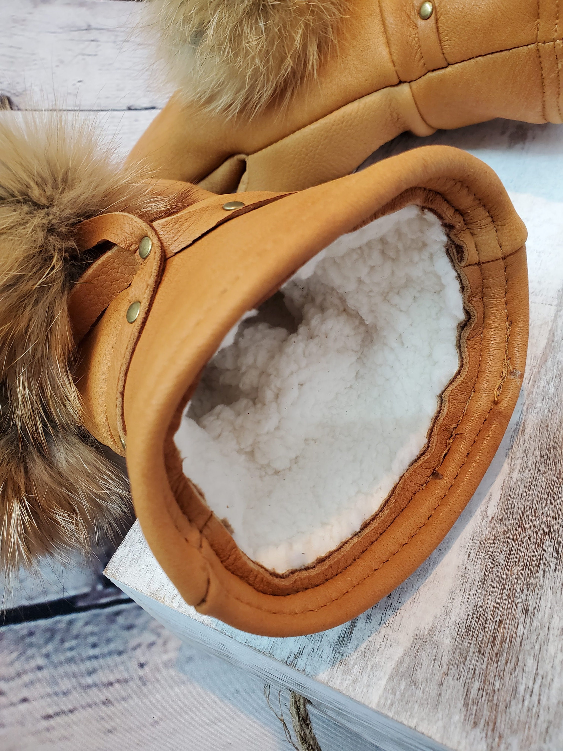 Red Fox Pom-pom Mitten - Etsy