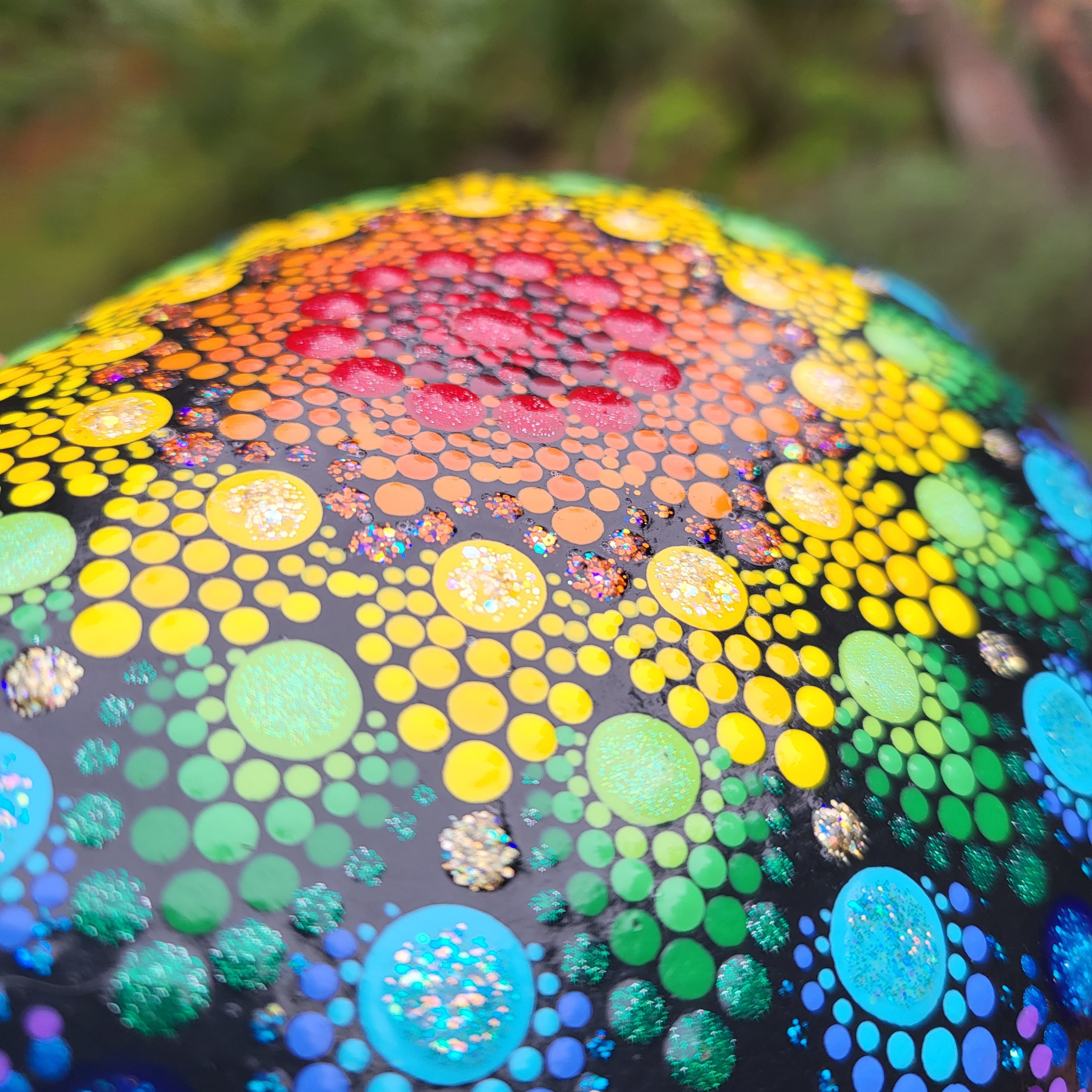 So Happy It's a Larger Round River Rock That I Painted With a Pretty ...