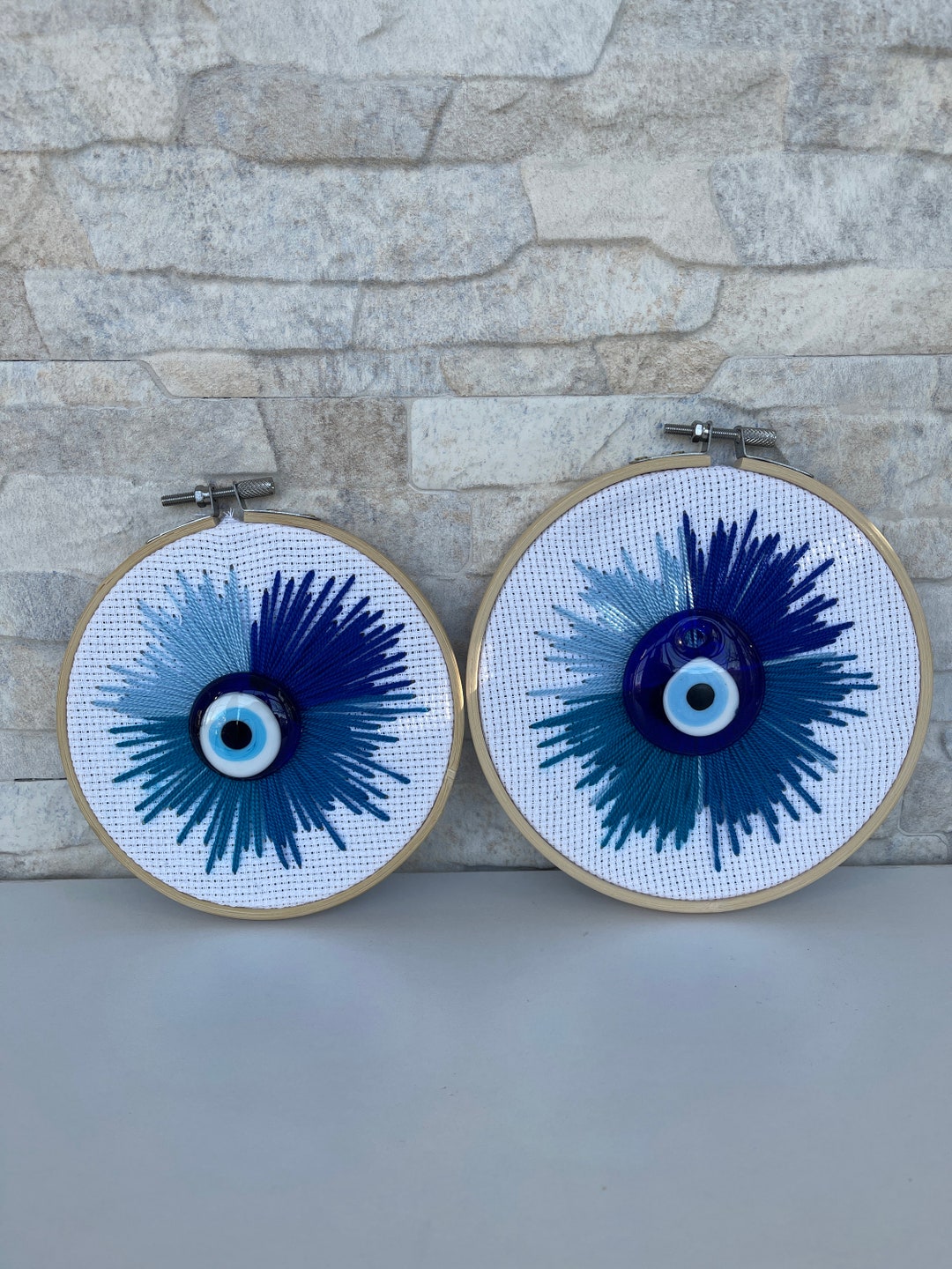Evil Eye Protection, Hoop Wall Art, Embroidery Beads, Evil Eye ...
