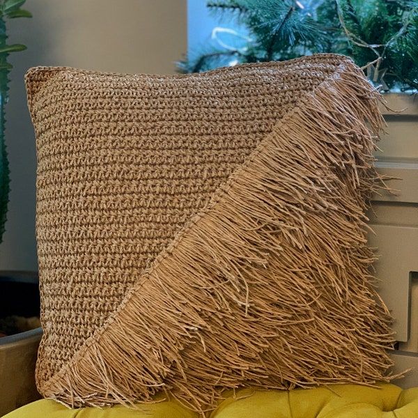 Straw Cushion - Etsy