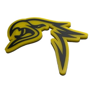 Custom HELLHAWK Head Emblem Fender Badge With Matte Black Hawk - Etsy