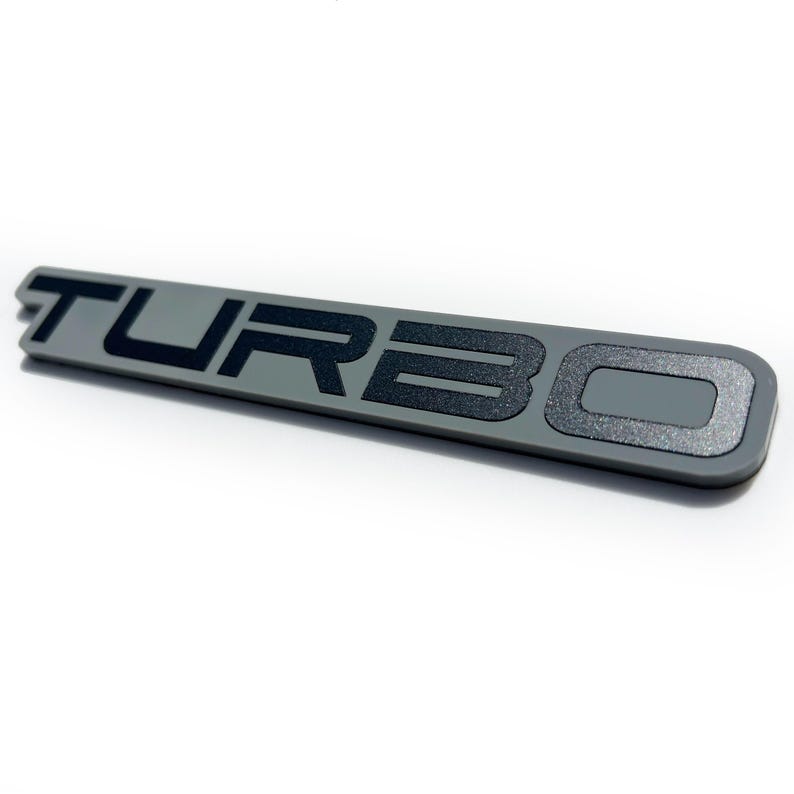 TURBO Carbon GREY Door or Trunk Emblem Badge - Etsy