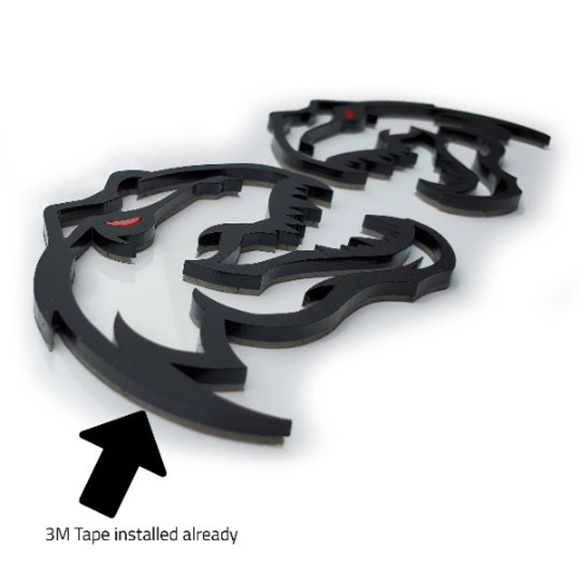 New T-rex Head Emblem Fender Badge With Red Eyes - Etsy