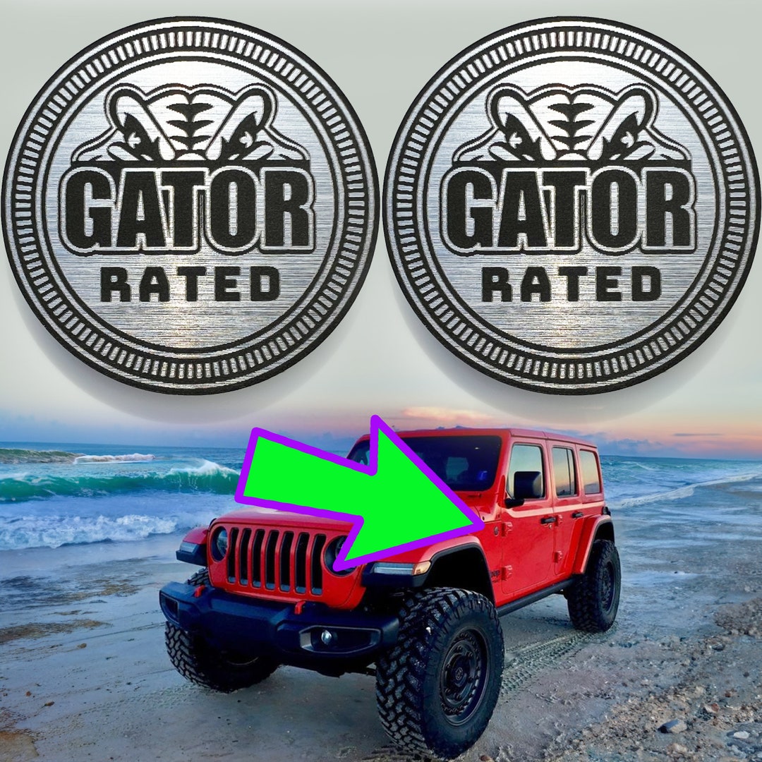 2 GATOR RATED 4x4 Fender Badge Emblem - Etsy