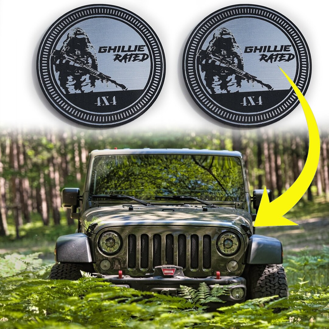 2 GHILLIE Rated 4x4 Fender Badge Emblem - Etsy