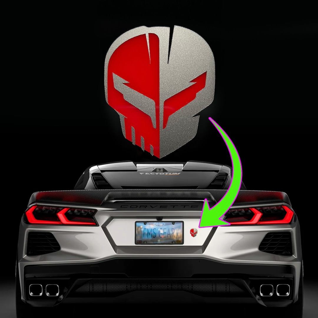 One JAKE Skull Fits C8 Racing Emblems Badges C8R - Etsy