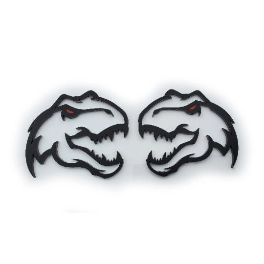 New T-rex Head Emblem Fender Badge With Red Eyes - Etsy