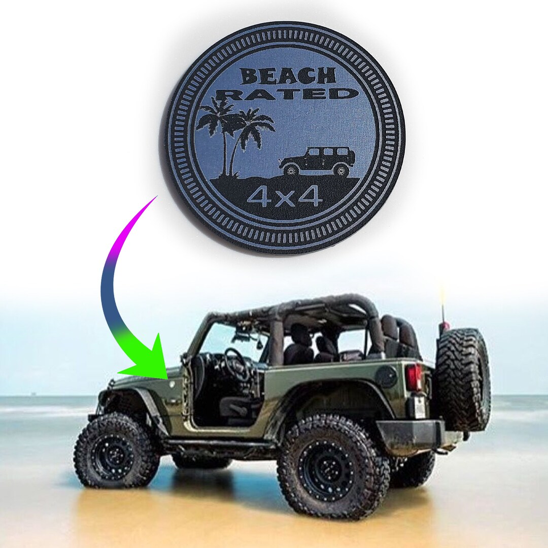 1 BEACH Rated 4x4 Fender Badge Emblem - Etsy