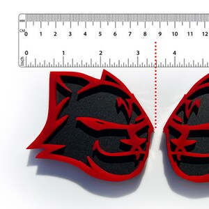 Pair Hellkitten Head Fender Badge Emblems Hell Kitten - Etsy