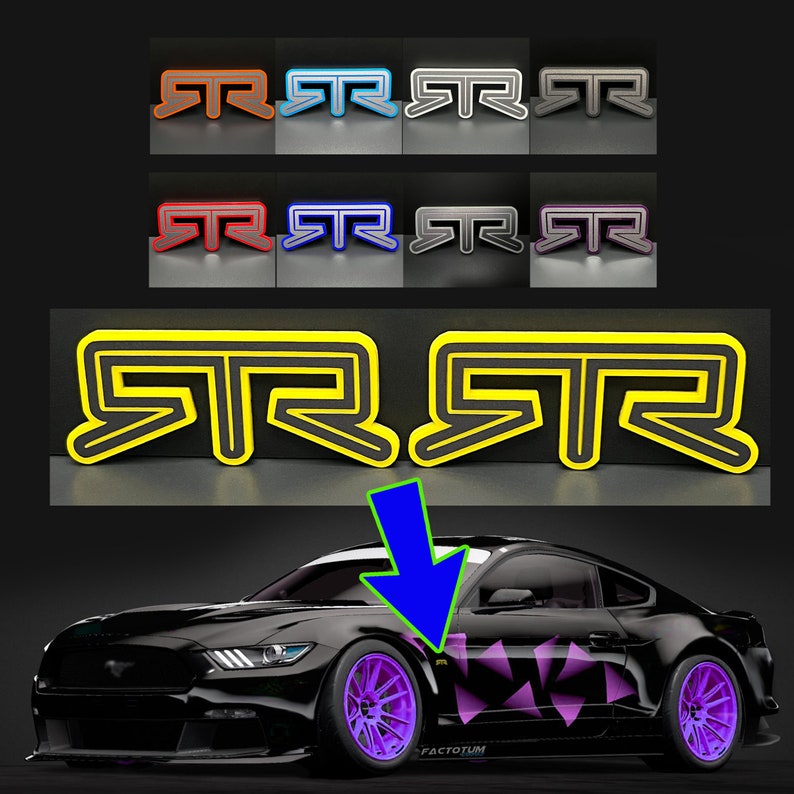2 Side Fender RTR Emblems Badge - Etsy