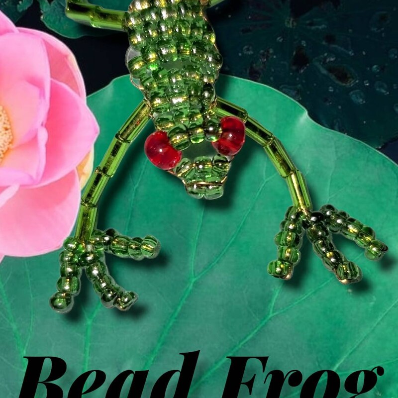 Glass Frog Bead - Etsy