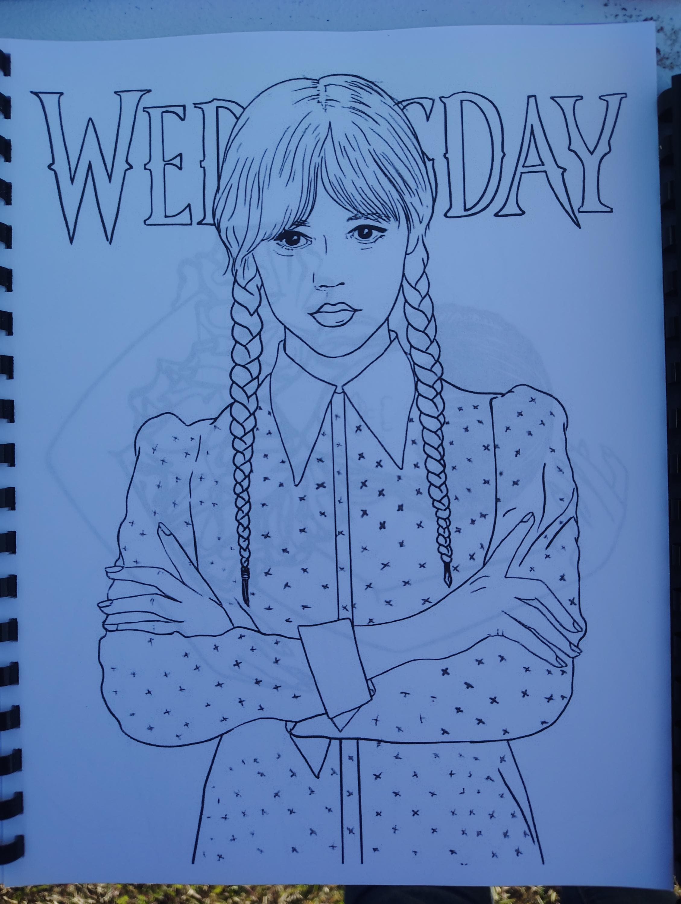 Wednesday Addams Coloring Book - Etsy