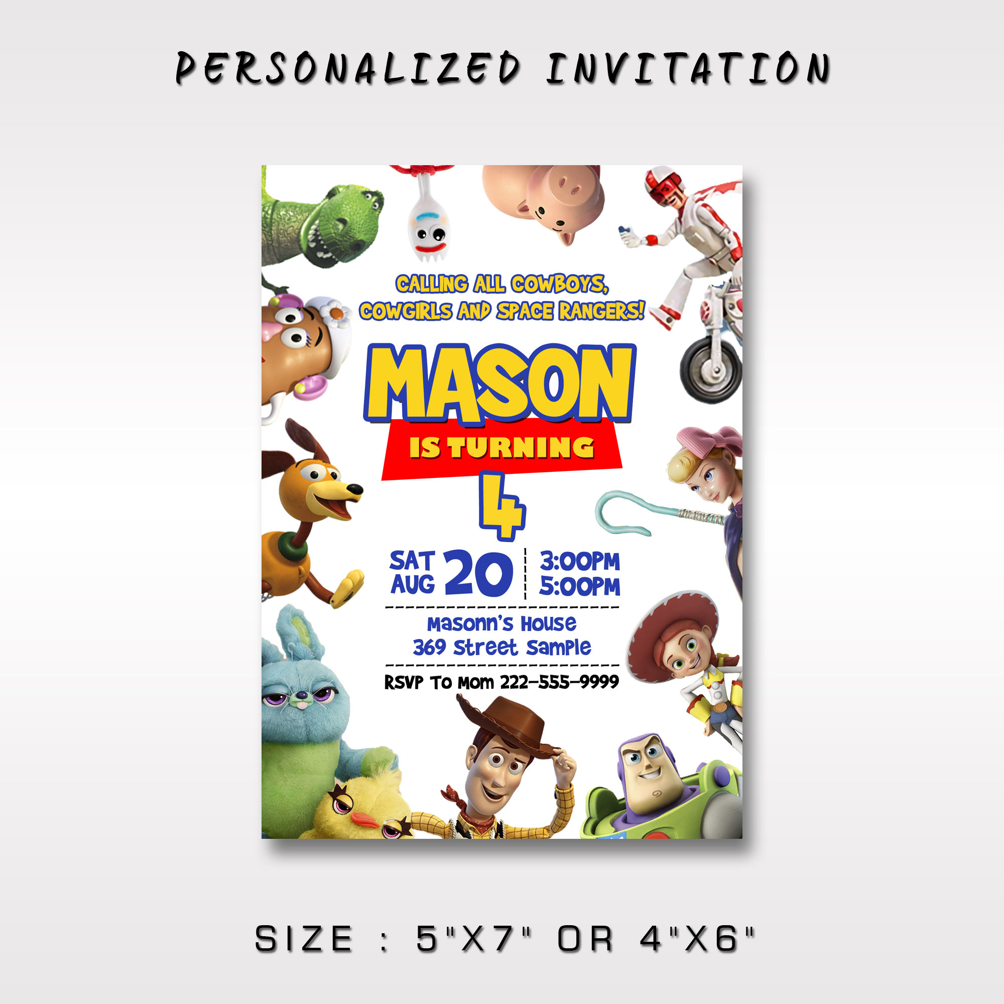 Invitaciones Para Rellenar Con Espacios En Blanco De Toy Story GRATIS
