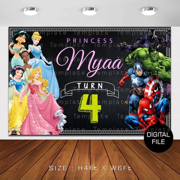 Princess and Superhero Party Decor - Etsy