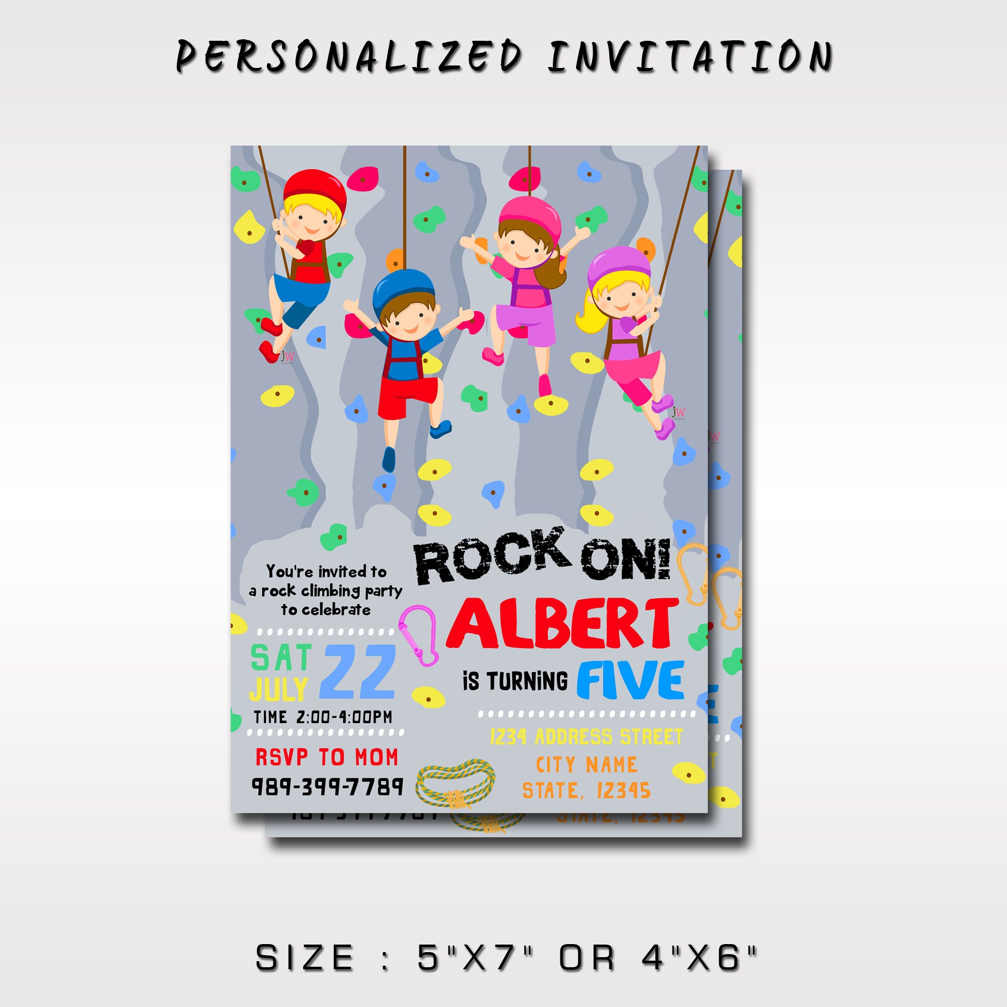 Rock Climbing Invitation Rock Climbing Birthday Invitation - Etsy UK