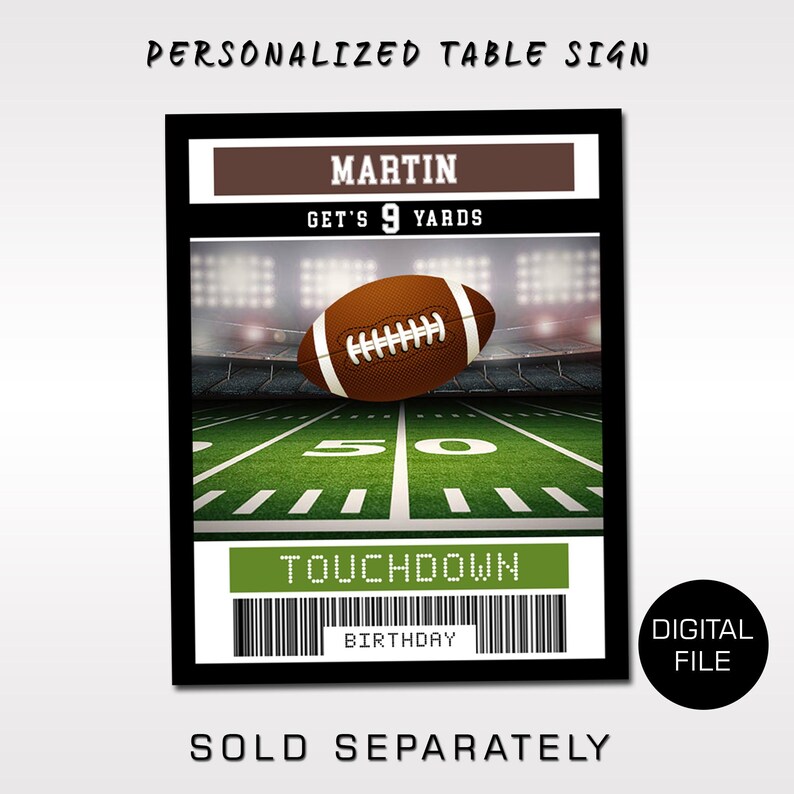 Personalized Football Birthday Thank You Tags (digital File) - Etsy