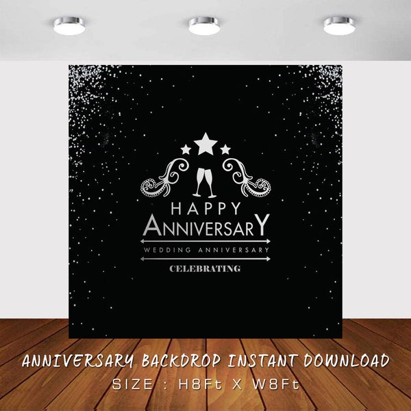 Happy Anniversary Backdrop - Etsy