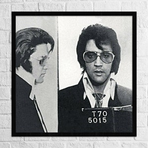 Elvis Presley Mugshot Elvis Presley Poster Vintage Elvis - Etsy