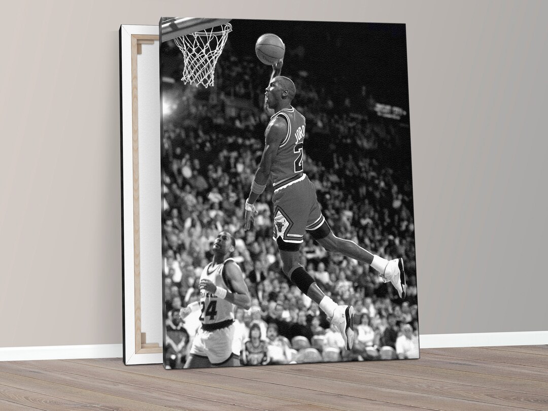 Michael Jordan Canvas Michael Jordan Air Dunk Canvas Framed - Etsy