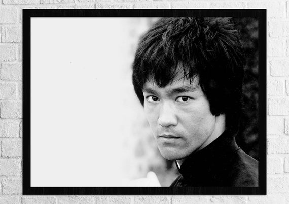 Bruce Lee Black And White Poster