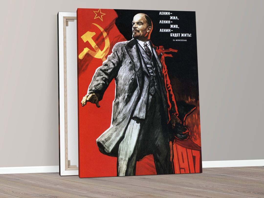 Vladimir Lenin Canvas Lenin Canvas Soviet Propaganda Wall - Etsy