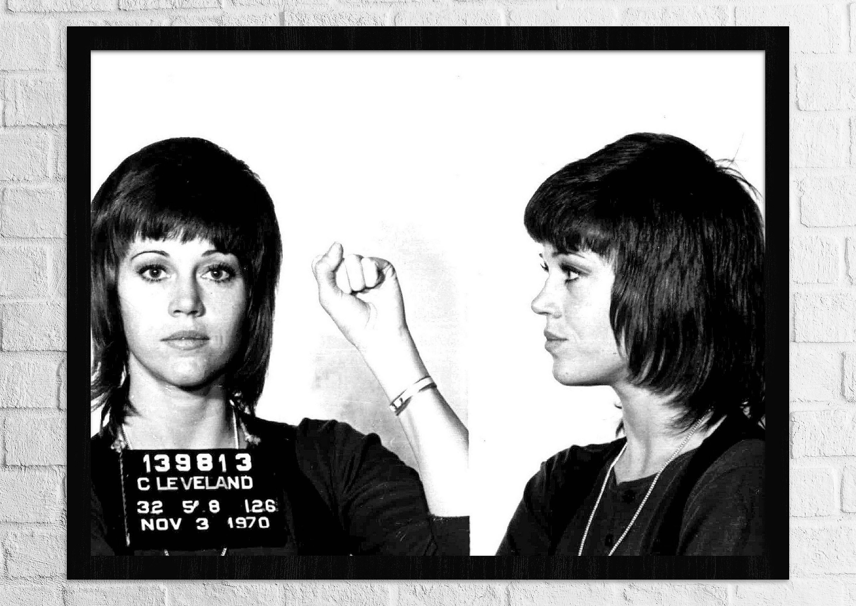 Jane Fonda Mug Shot Poster Jane Fonda Poster Jane Fonda - Etsy Canada
