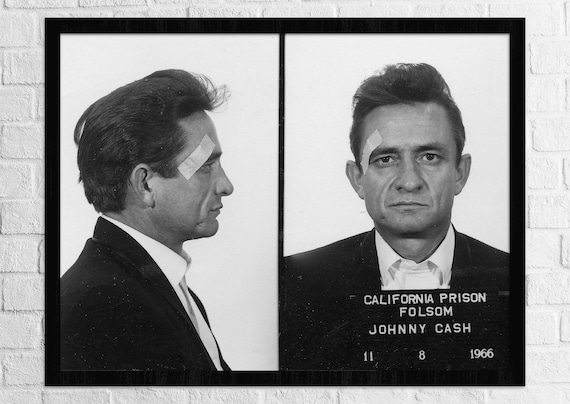 Digital Prints Prints Art & Collectibles Johnny Cash Police Mugshot ...