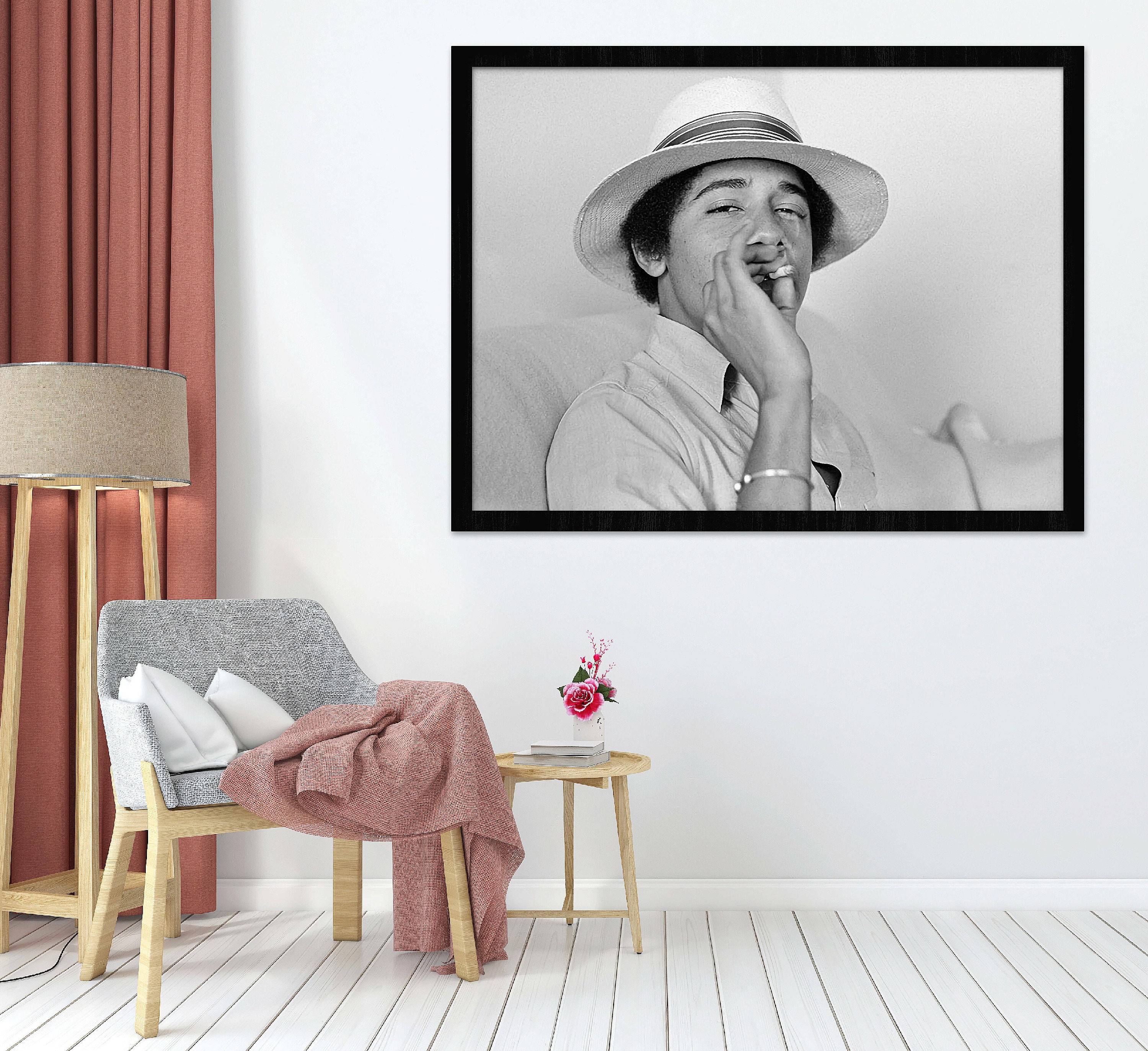 Barack Obama Poster Weed Print Barack Obama Smoking Weed - Etsy