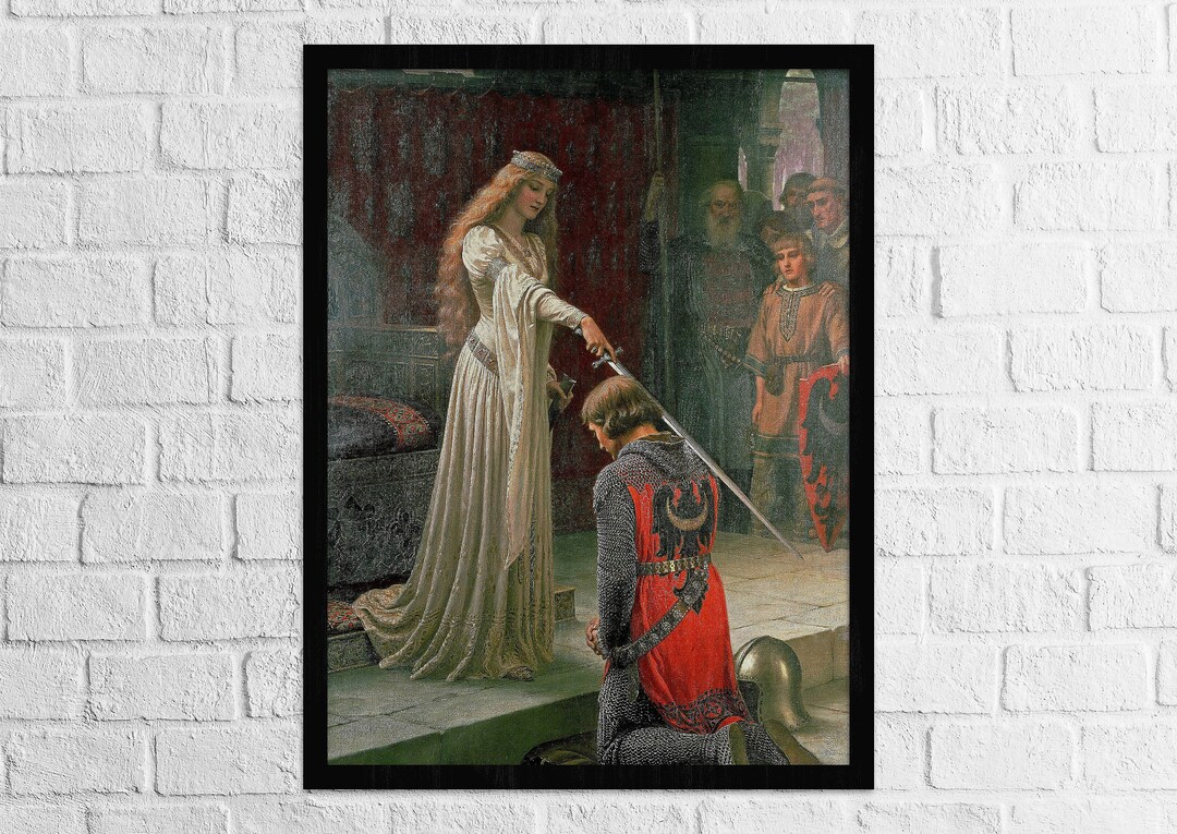 The Accolade Poster Edmund Blair Leighton the Accolade - Etsy