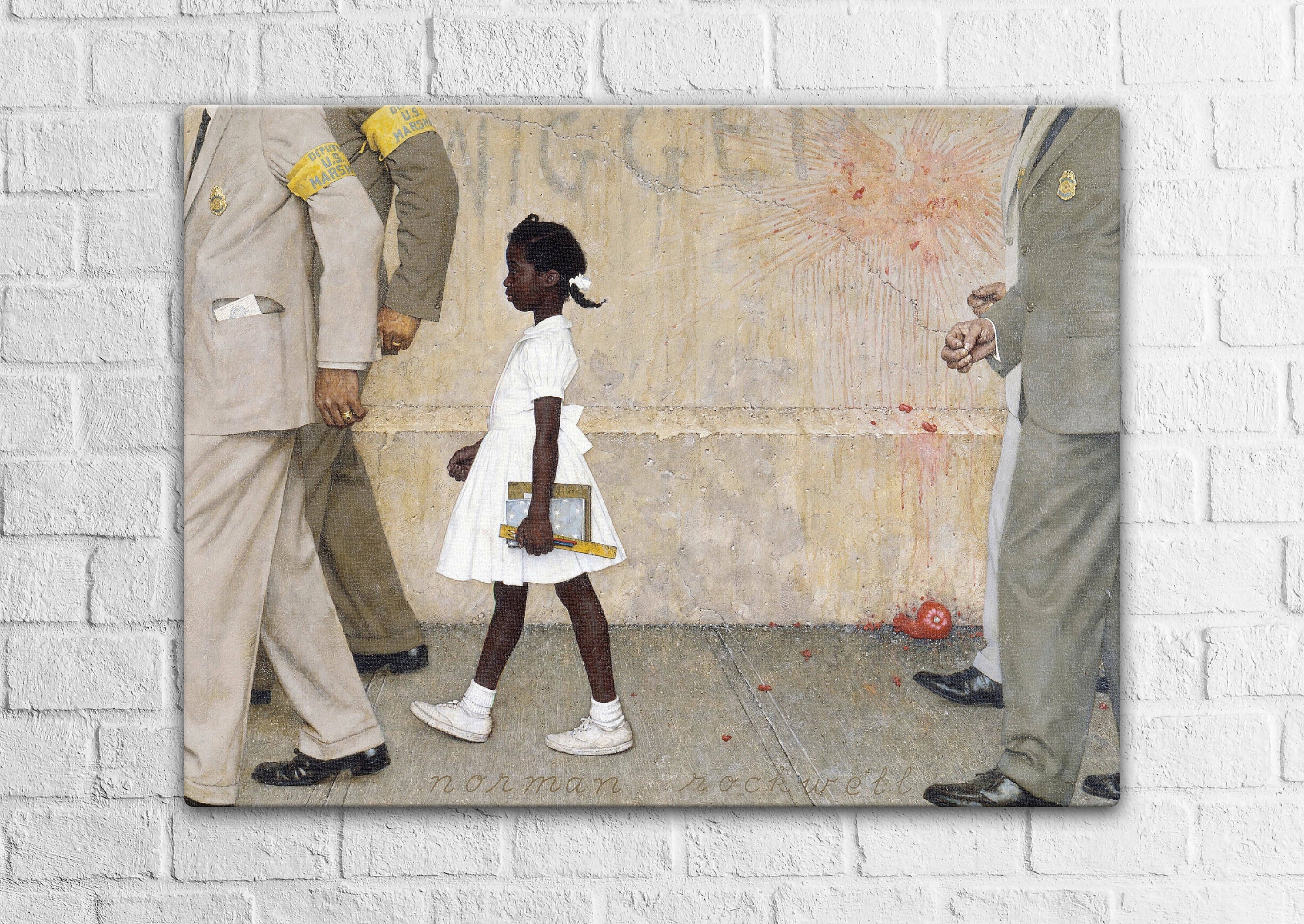 Rockwell Painting of Ruby Bridges on Canvas - Etsy