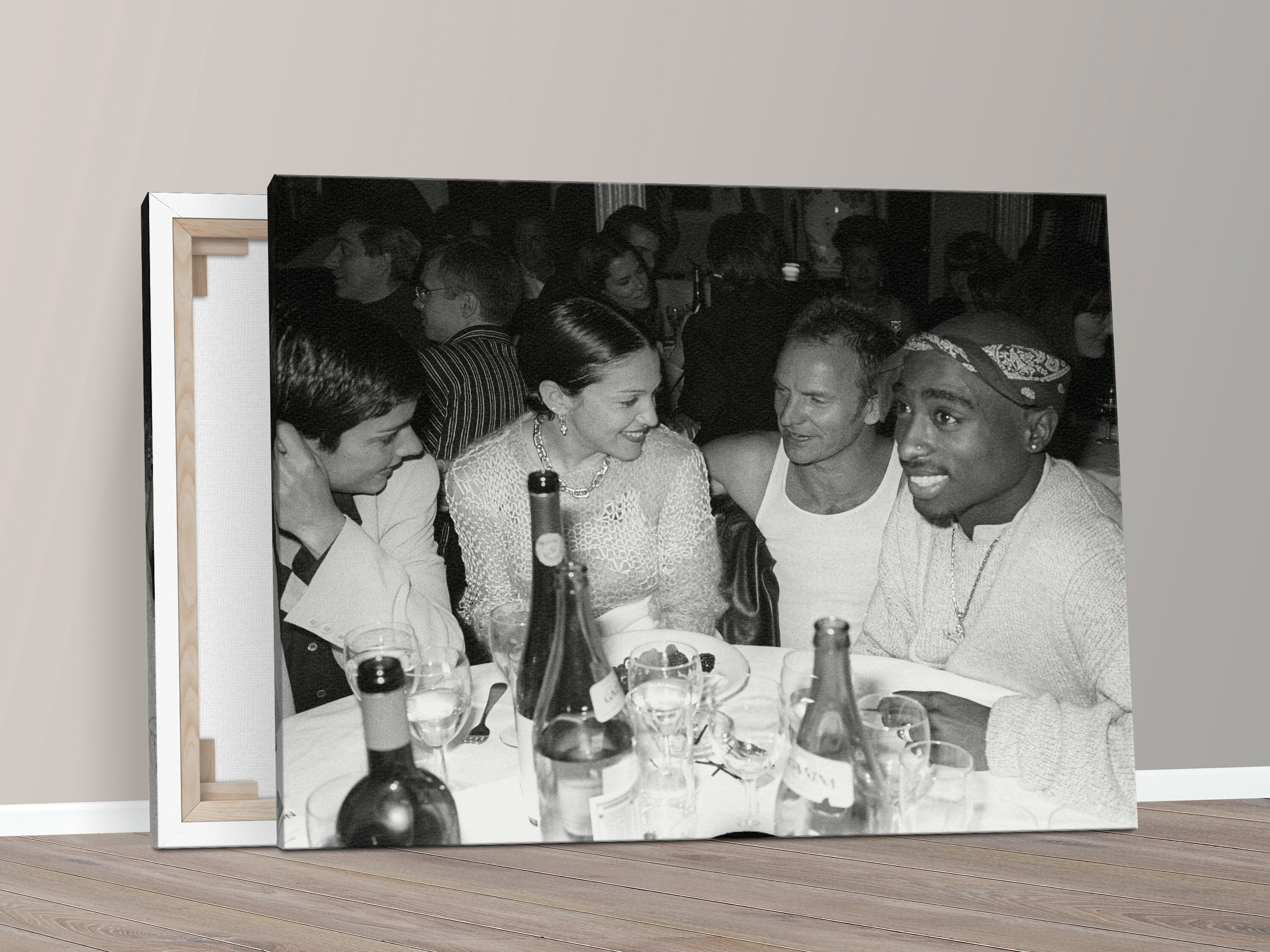 Canva of Madonna Sting and Tupac Shakur Hanging Out - Etsy