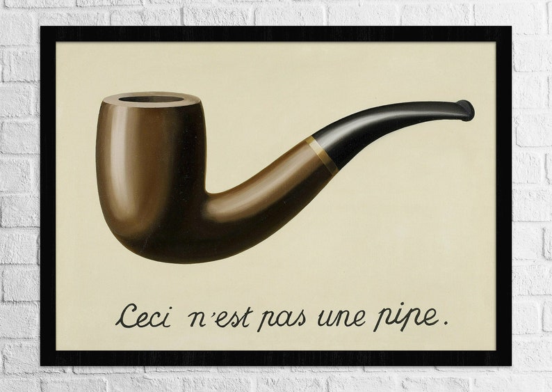Poster of René Magritte Artwork This is Not a Pipe by René - Etsy