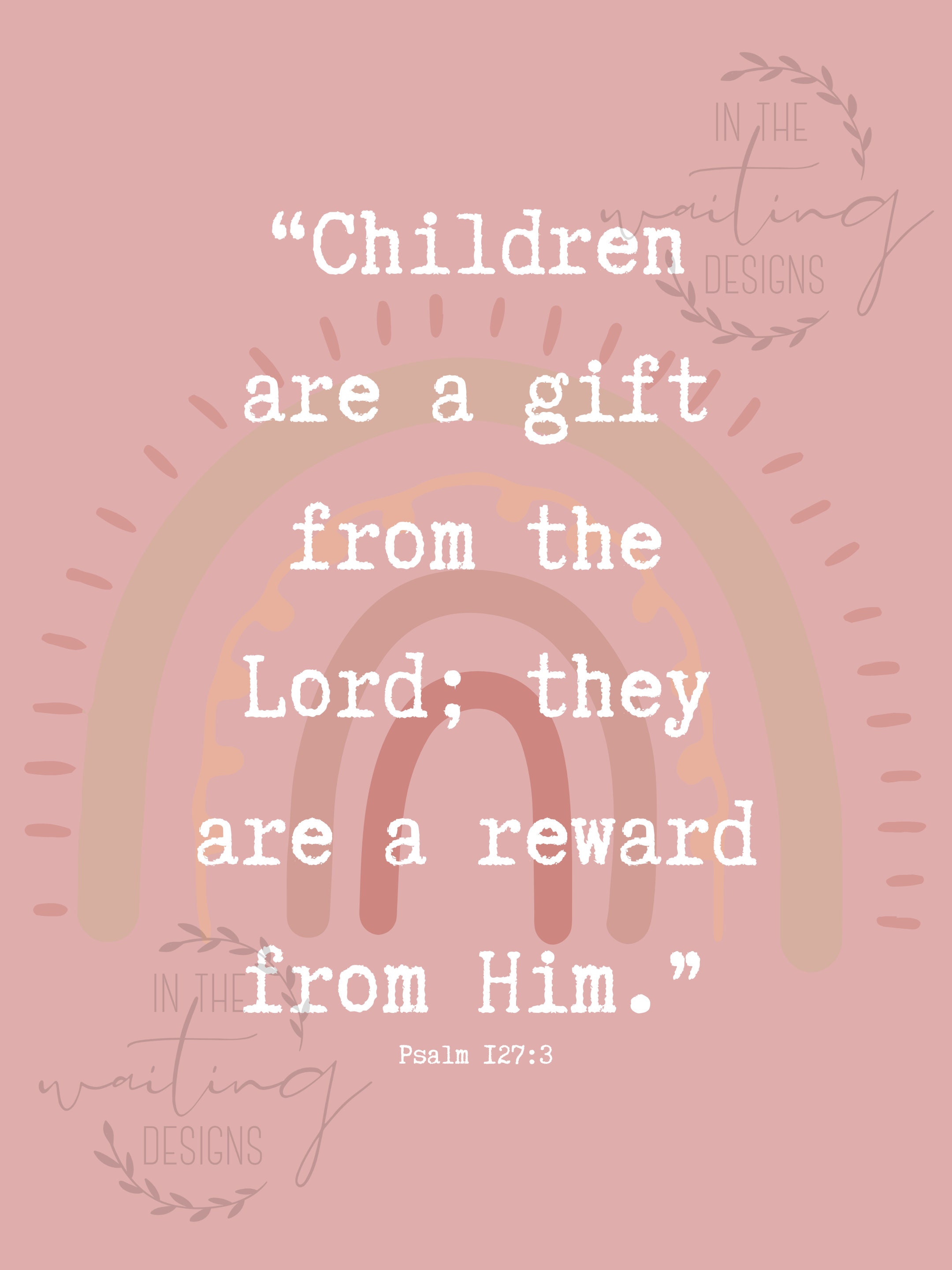 Boho Rainbow Wall Decor PNG, Bible Verse Wall Decor, Playroom Decor ...