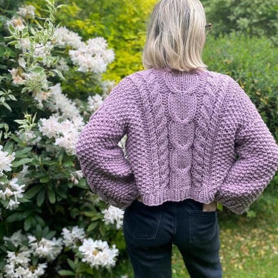 Cable-knit Bomber Cardi Digital Pattern | Etsy