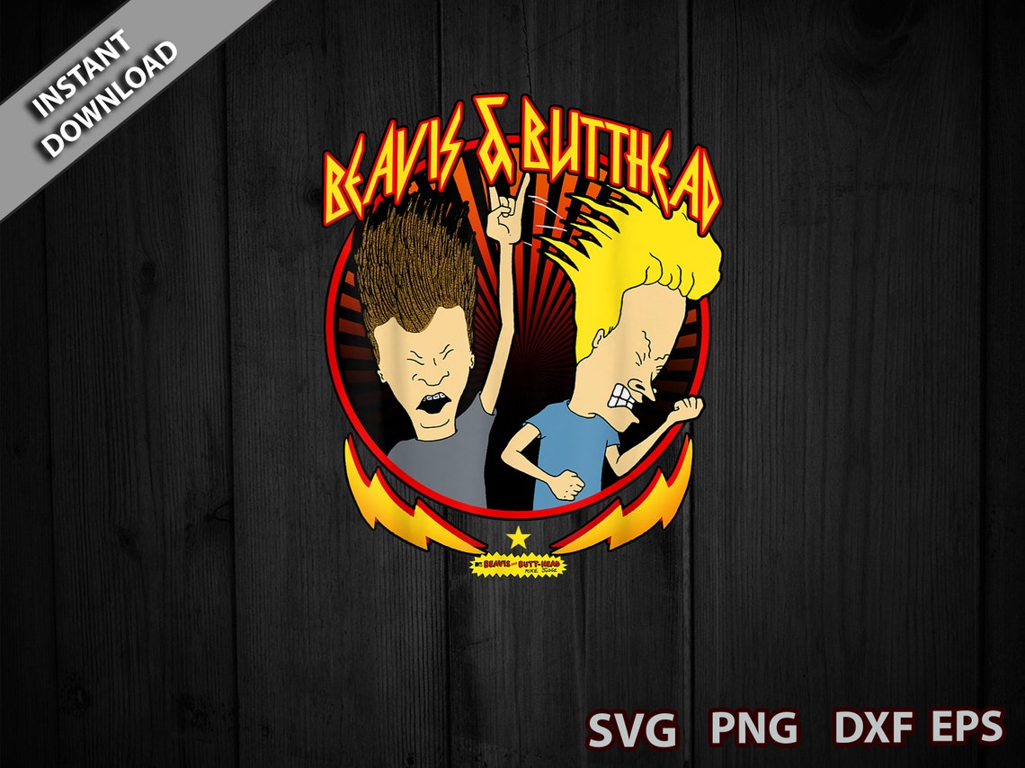 Beavis and Butthead Svg The Faces Of The Great 90s TV Series | Etsy