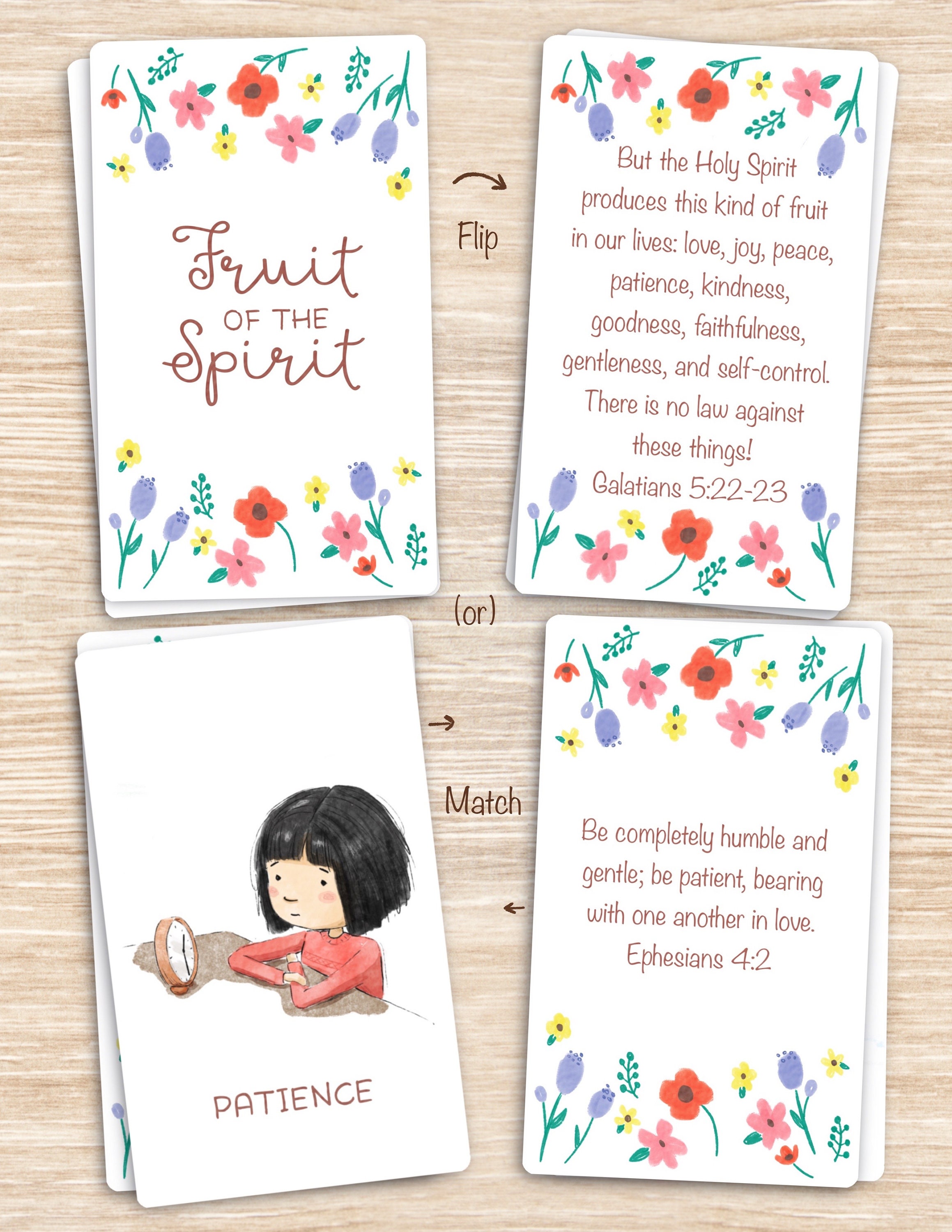 Fruit of the Spirit, Flashcards, Homeschool Printable, Christian ...