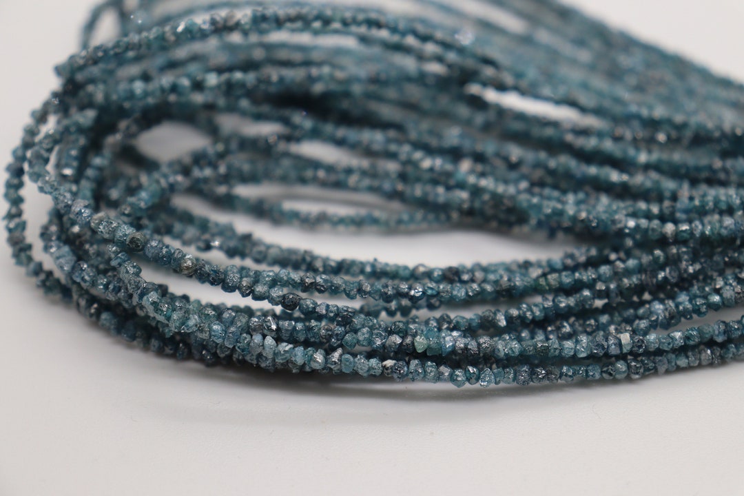 AAA+ Natural Blue Diamond Chips Beads | Blue Diamond Beads | Diamond ...