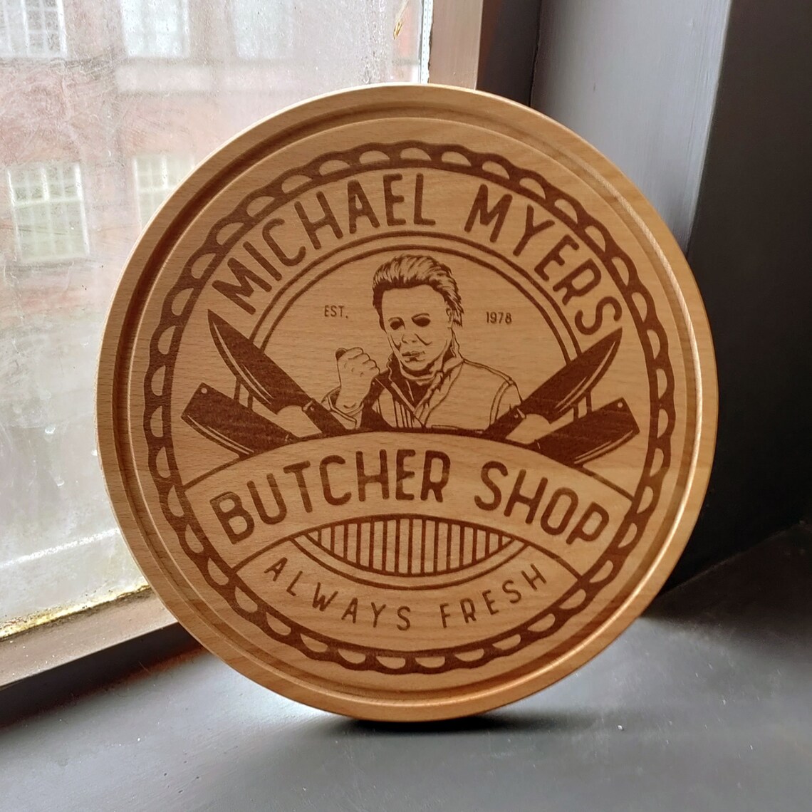 Large Michael Myers Butcher Shop Halloween Movie Chopping Board - Etsy UK