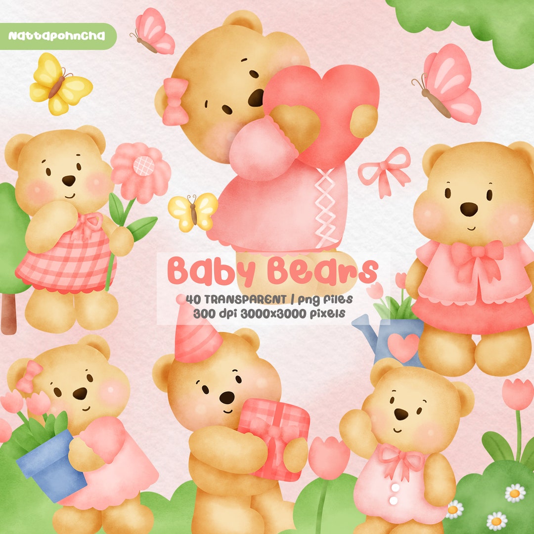 Baby Shower Teddy Bear,watercolor Teddy Bear, Baby Bears Watercolor ...