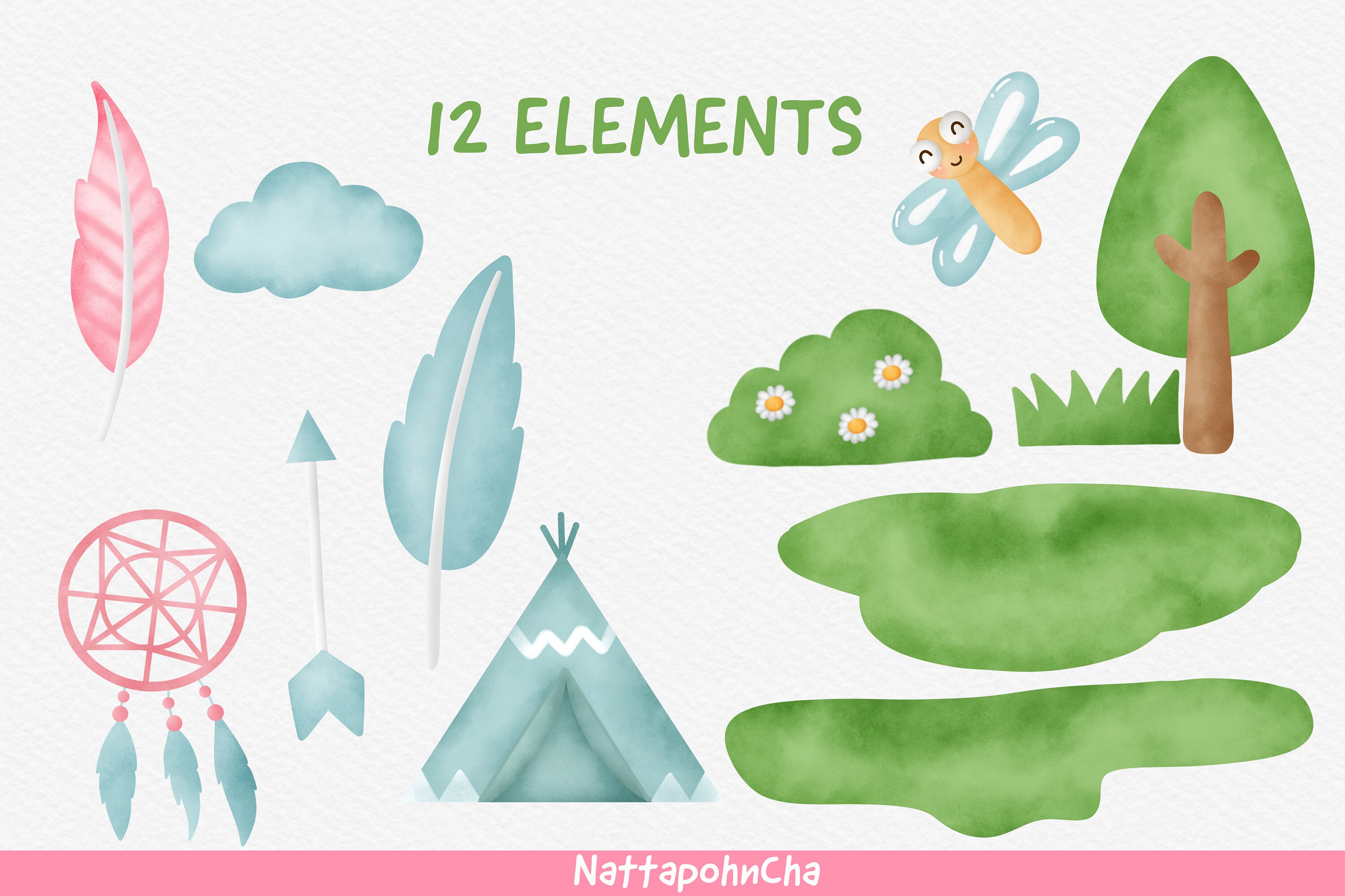 Boho Animals Cute Clipart Set. Animals PNG Files. Forest Animals Babies ...