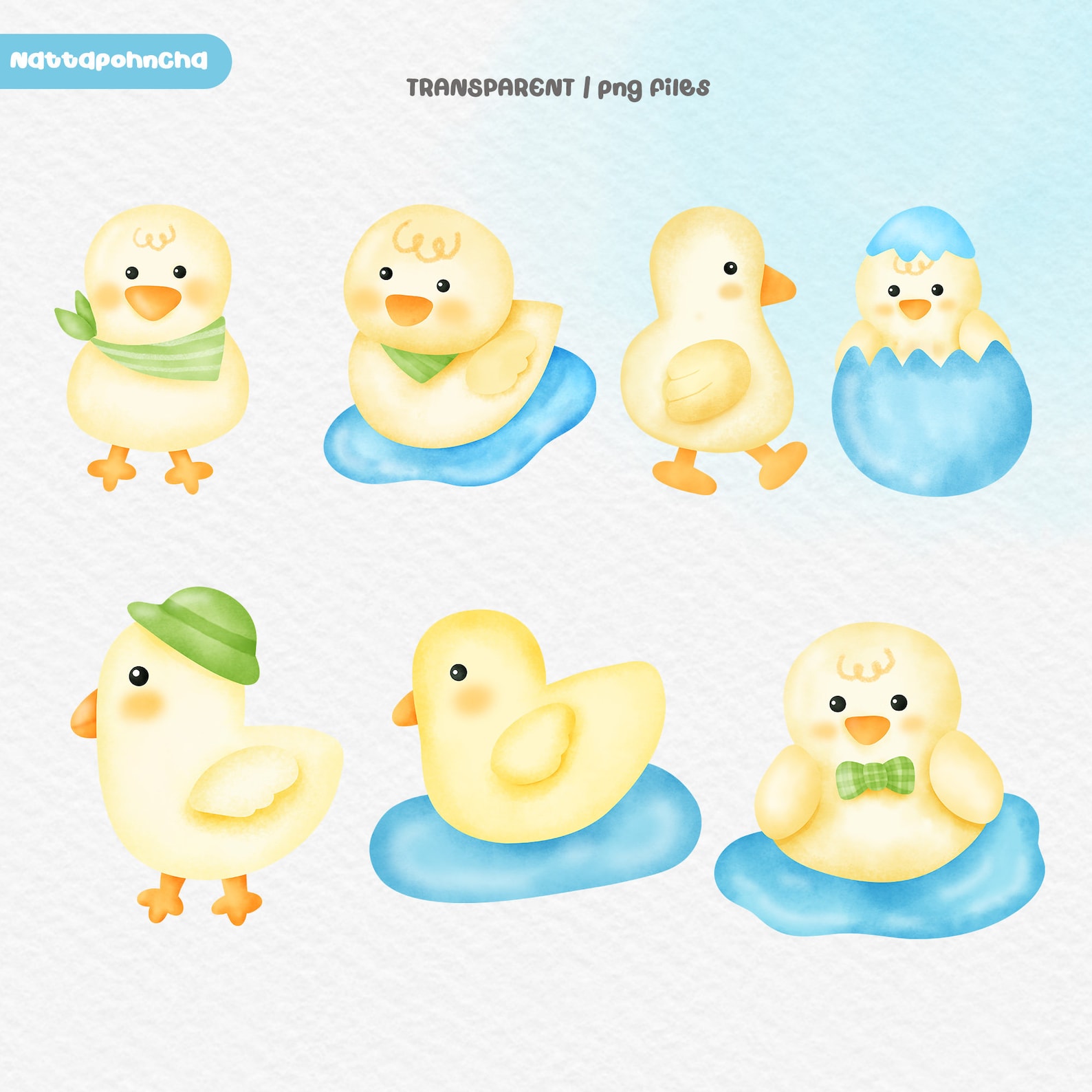 Watercolor Clipart ,baby Shower Clipart , Baby Duck Clipart Cartoon ...