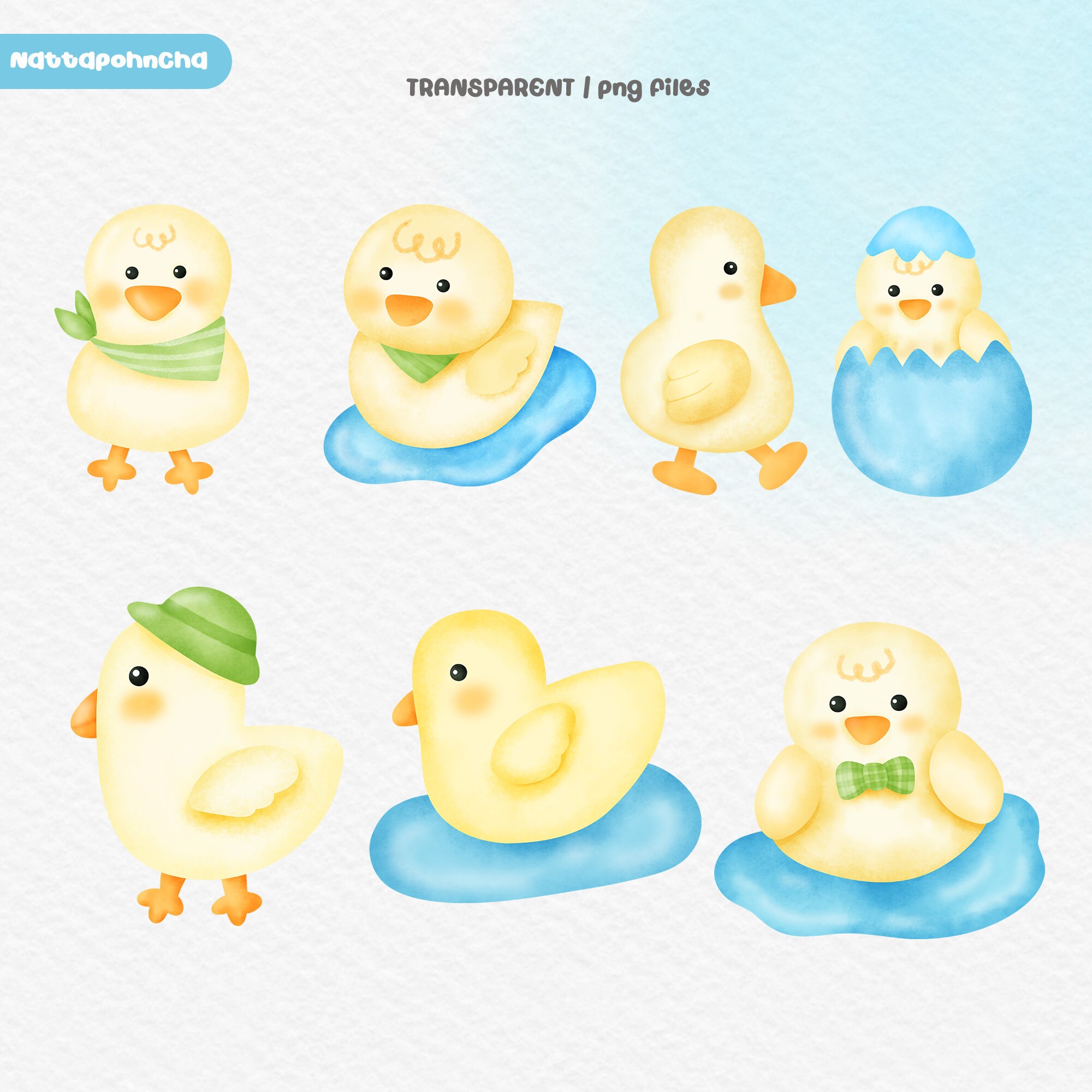 Watercolor Clipart ,baby Shower Clipart , Baby Duck Clipart Cartoon ...