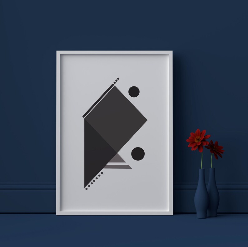 Monochrome Geometry Digital Download Art - Etsy