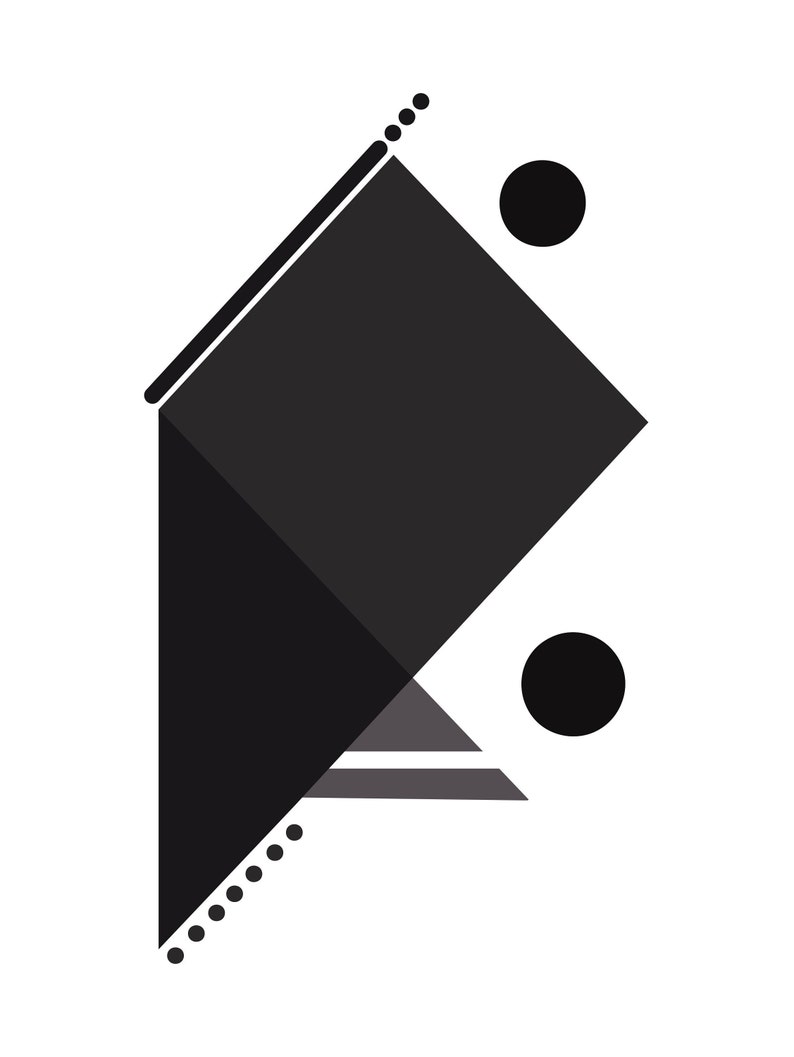 Monochrome Geometry Digital Download Art - Etsy