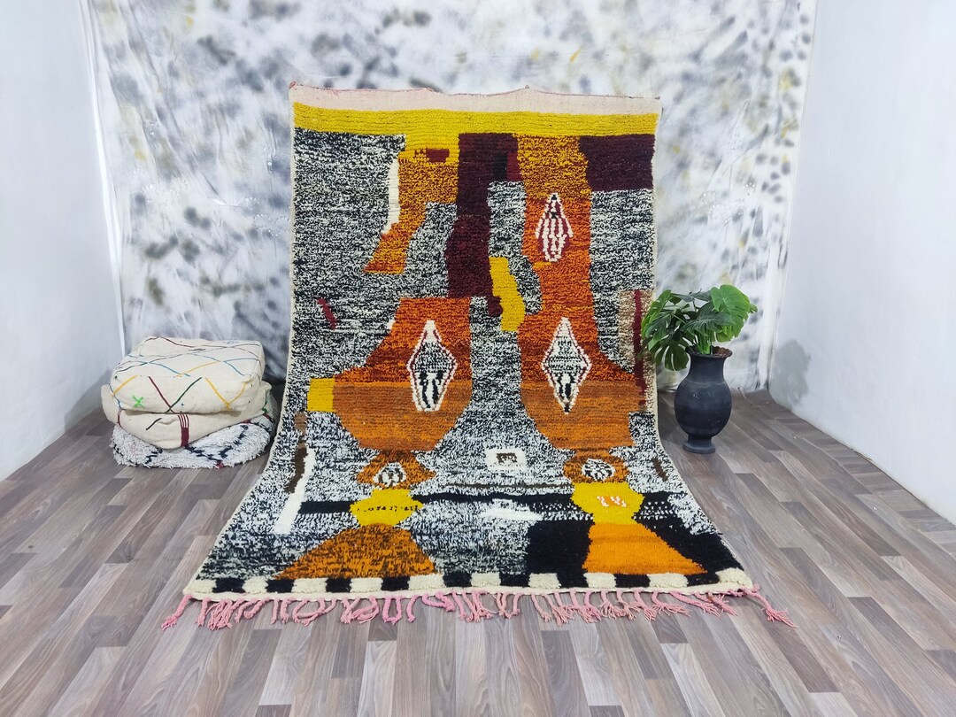 Berber Colorful Rug gorgeous Large Beni Ourain Rug beni - Etsy