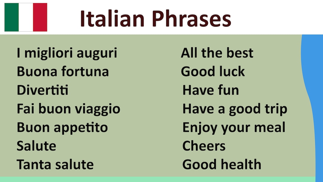 Italian Phrases Part 1 - Etsy